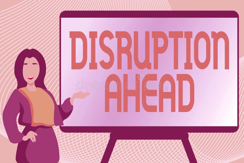 Conceptual Caption Disruption Ahead. Word Written on Transformation ...