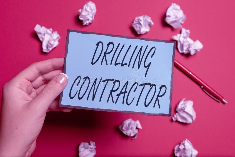 Conceptual Caption Drilling Contractor. Word for Contract Their ...