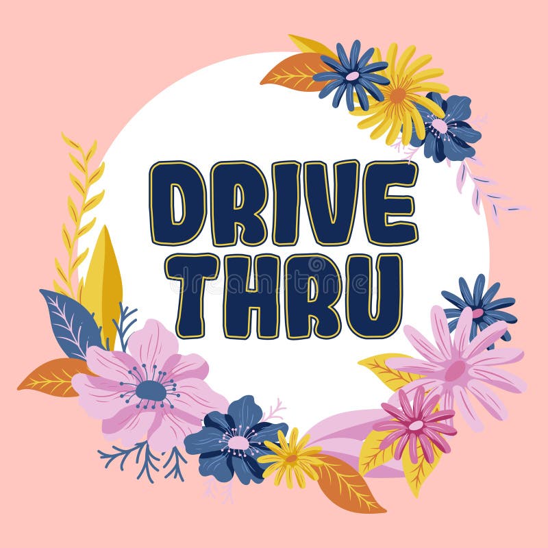 Conceptual Display Drive Thru. Word for Place Where You Can Get Type of ... Conceptual Display Drive Thru. Word for Place Where You Can Get Type of ...