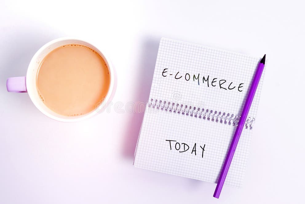 Text Caption Presenting E Commerce. Business Concept Commercial Transactions Conducted ...