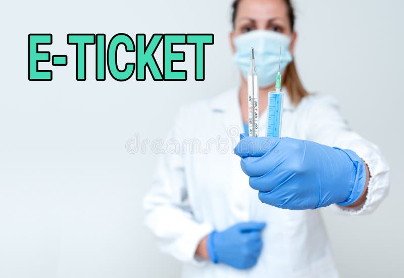 Writing Displaying Text E Ticket. Business Idea Digital Ticket that is ...