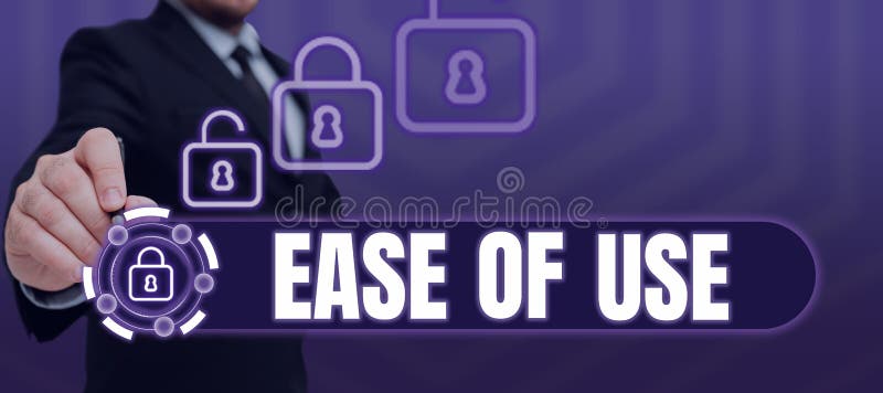 Conceptual Display Ease of Use. Internet Concept User Friendly Easy To ...