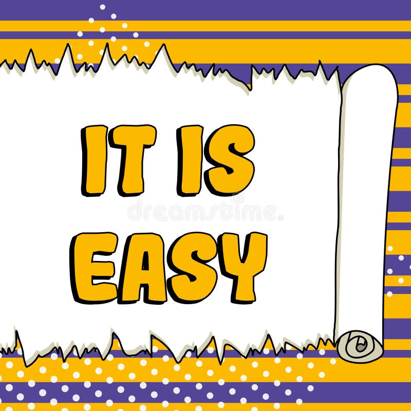 Conceptual Caption it is Easy. Business Concept Clear Simple Not ...