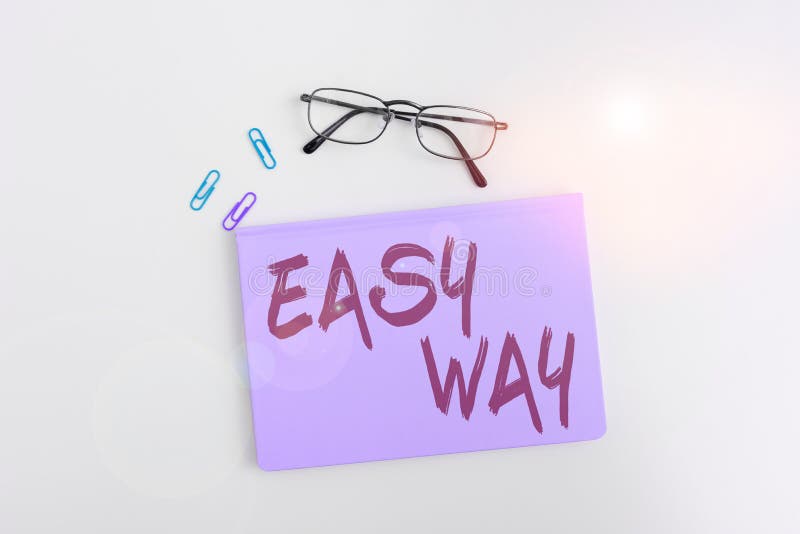 Conceptual Caption Easy Way. Business Showcase Making Hard Decision ...