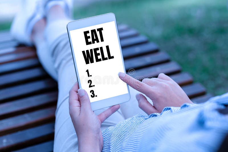 Conceptual Caption Eat Well. Internet Concept Practice of Eating only ... Conceptual Caption Eat Well. Internet Concept Practice of Eating only ...