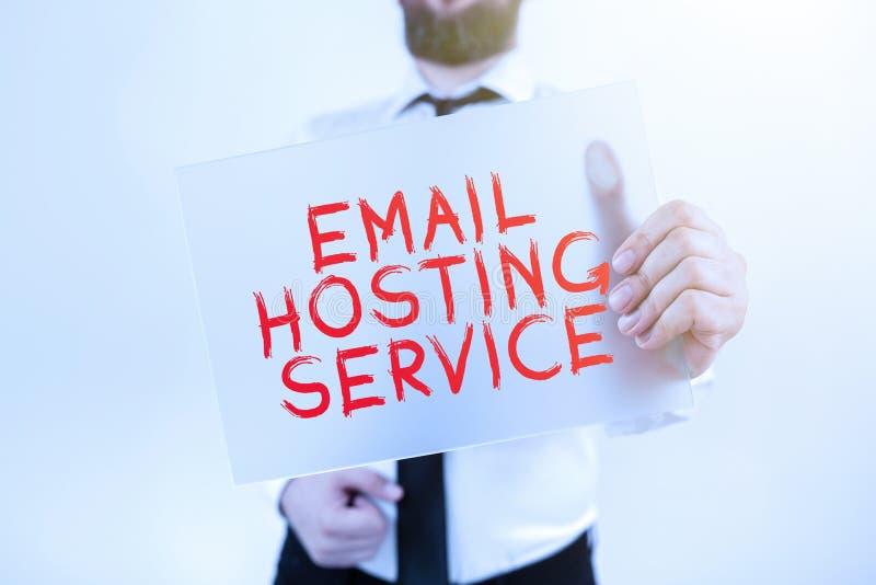 Conceptual Caption Email Hosting Service. Business Approach Internet ...