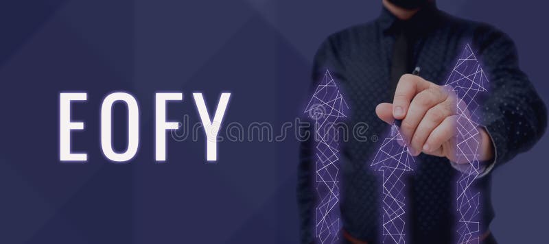 Conceptual Caption Eofy. Word Written on a Mega Sale Held on an End of ... Conceptual Caption Eofy. Word Written on a Mega Sale Held on an End of ...