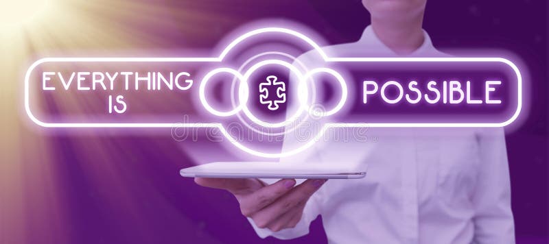 Conceptual Caption Everything is Possible. Business Idea Being ...