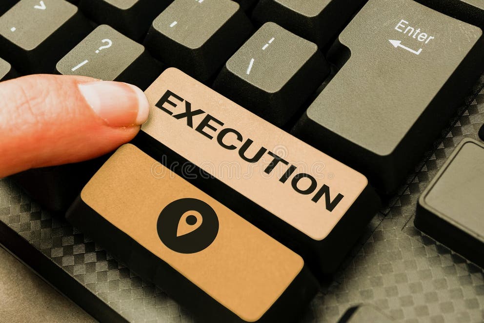 Text Showing Inspiration Execution. Business Showcase the Carrying Out ...