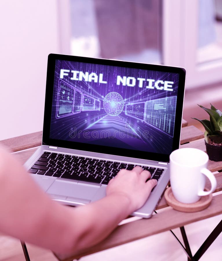 Conceptual Display Final Notice. Internet Concept Formal Declaration or ...