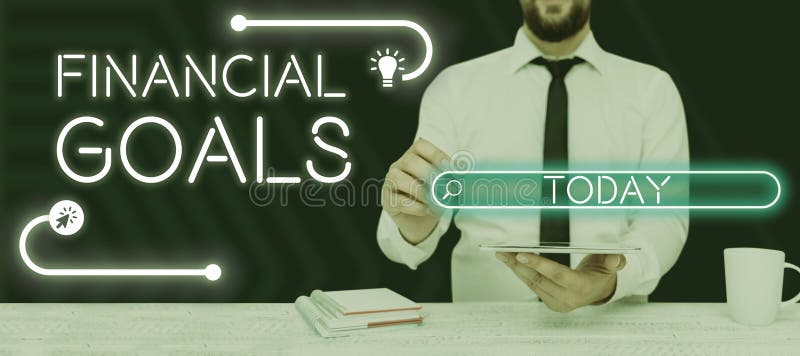 Text Caption Presenting Financial Goals. Conceptual Photo Targets ...