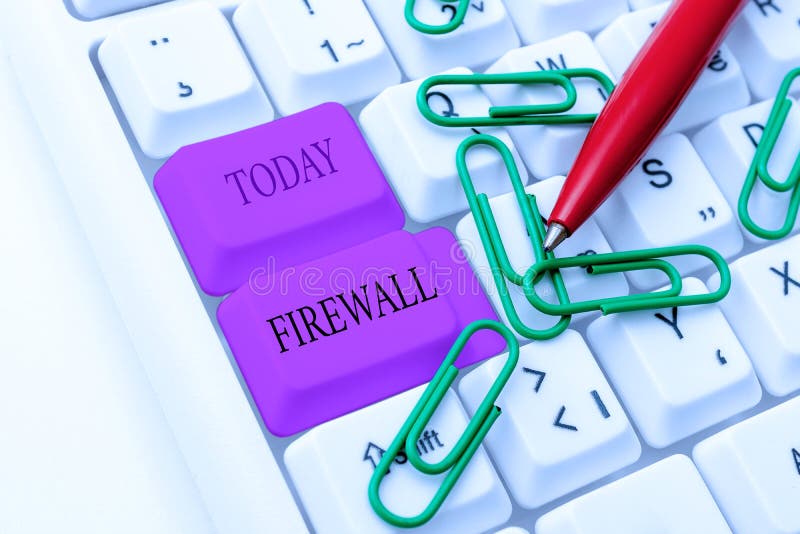 Text Sign Showing Firewall. Business Approach Protect Network or System ...