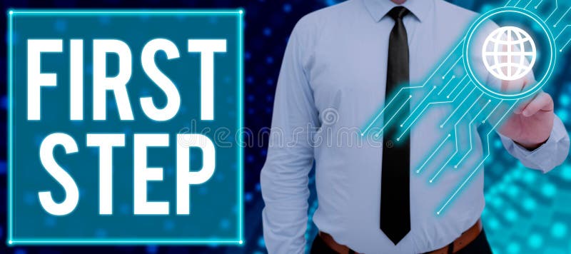 Conceptual Caption First Step. Conceptual Photo Pertaining To the Start ...