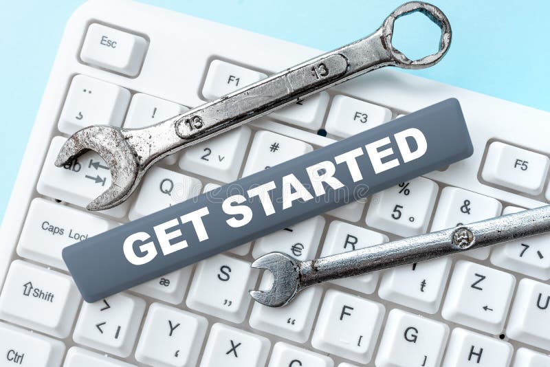 Conceptual Caption Get Started. Business Approach Asking Someone To ...