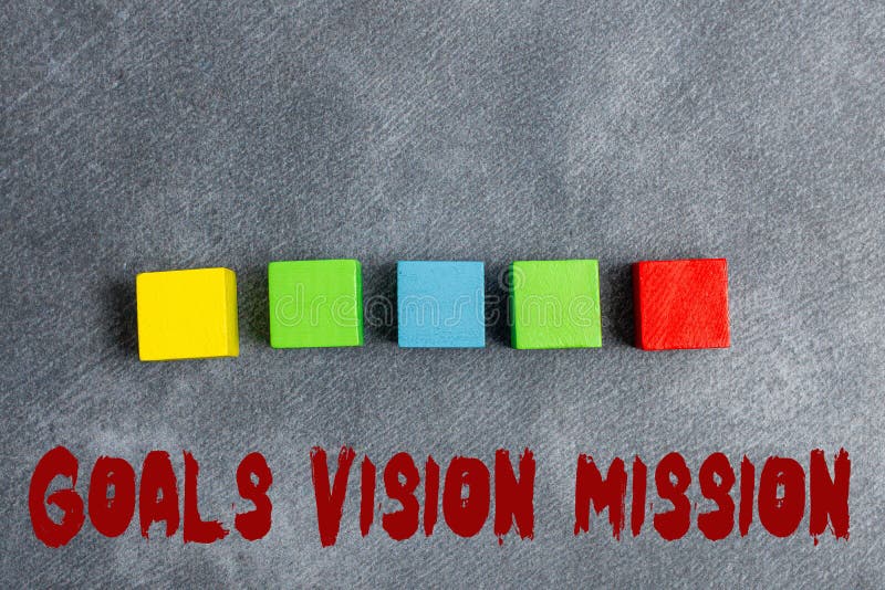 Goals, vision and mission stock image. Image of target - 42045743