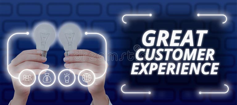 Conceptual Caption Great Customer Experience. Concept Meaning ...