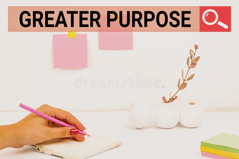 Conceptual Caption Greater Purpose. Business Idea Extend in Average ...