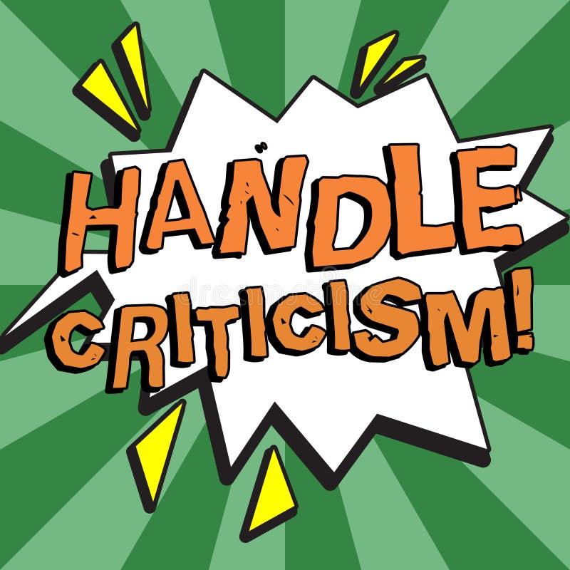 Conceptual Caption Handle Criticism. Word Written on Process of ...