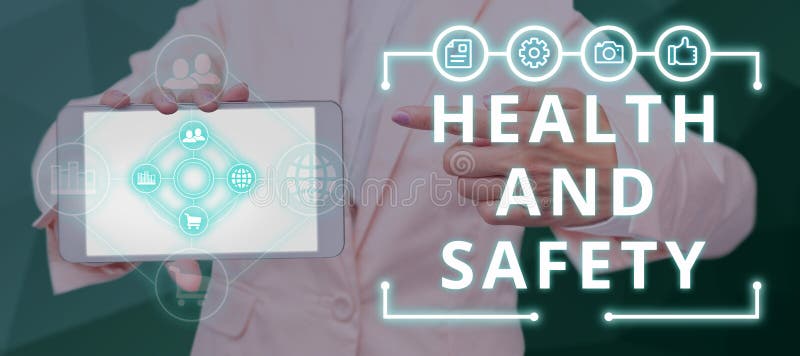 Conceptual Caption Health and Safety. Internet Concept Taking the ...