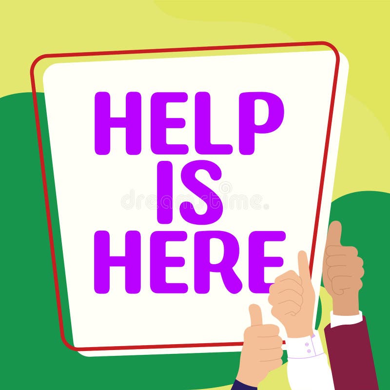 Conceptual Caption Help is Here. Word Written on the Action of Helping ...