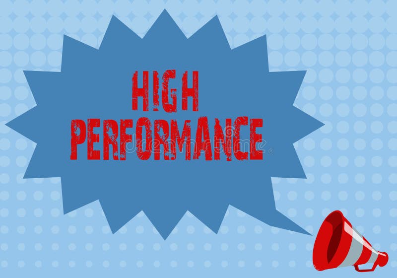 Inspiration Showing Sign High Performance. Word Written on Organization ...