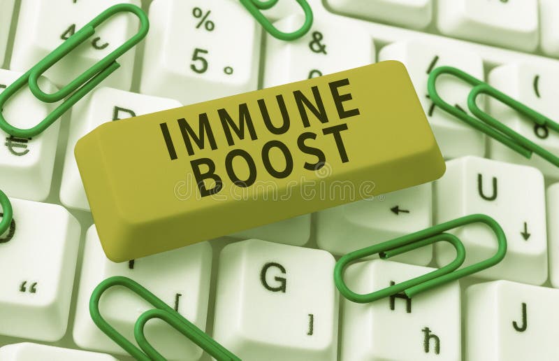 Text Showing Inspiration Immune Boost. Concept Meaning Being Able To ...