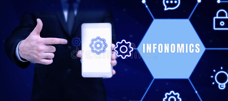 Text Sign Showing Infonomics. Internet Concept Visual Image Used To ...