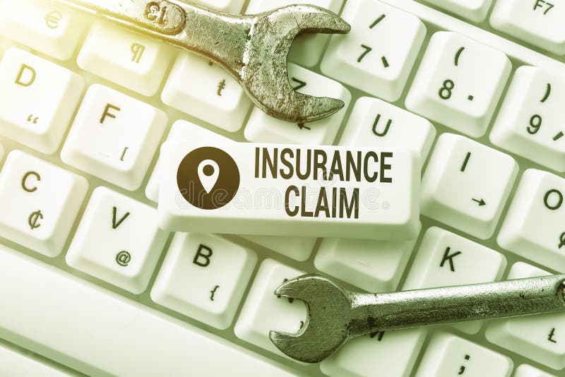 Text Sign Showing Insurance Claim. Business Idea Coverage or ...