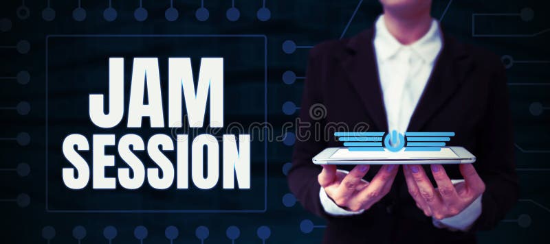 Conceptual Caption Jam Session. Business Idea Impromptu Performance by ...