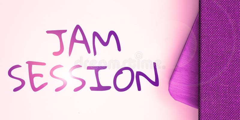 Conceptual Caption Jam Session. Internet Concept Impromptu Performance ...