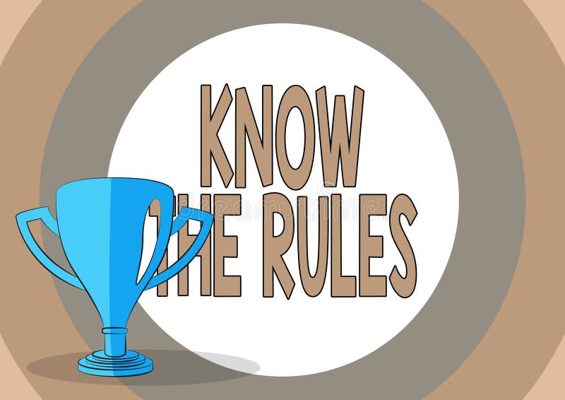 Hand Writing Sign Know the Rules. Business Concept Set Explicit or ...