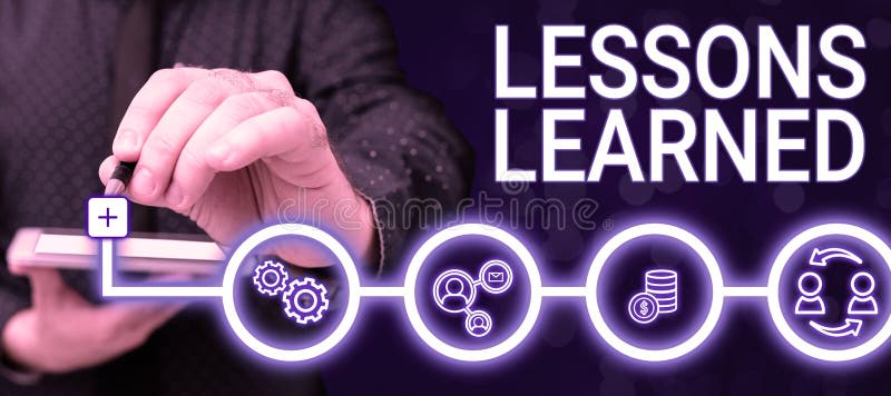 Inspiration Showing Sign Lessons Learned. Business Concept Promote ... Inspiration Showing Sign Lessons Learned. Business Concept Promote ...