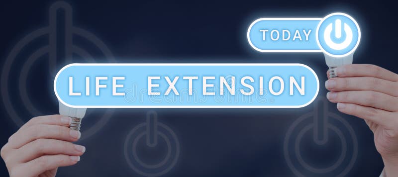 Text Sign Showing Life Extension. Business Concept Able To Continue ...