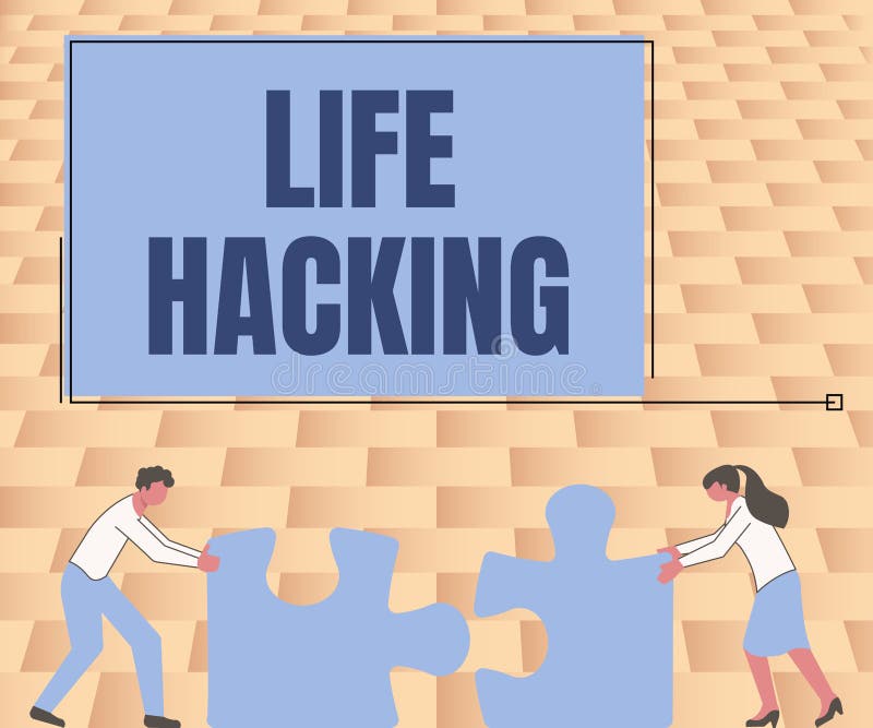 Text Showing Inspiration Life Hacking. Business Concept Simple and ...