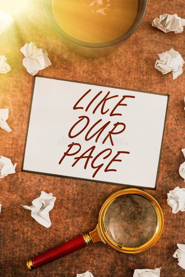Conceptual Caption Like Our Page. Internet Concept Follow Us on the ... Conceptual Caption Like Our Page. Internet Concept Follow Us on the ...