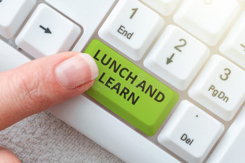 Conceptual Caption Lunch and Learn. Business Idea Have Meal and Study ... Conceptual Caption Lunch and Learn. Business Idea Have Meal and Study ...