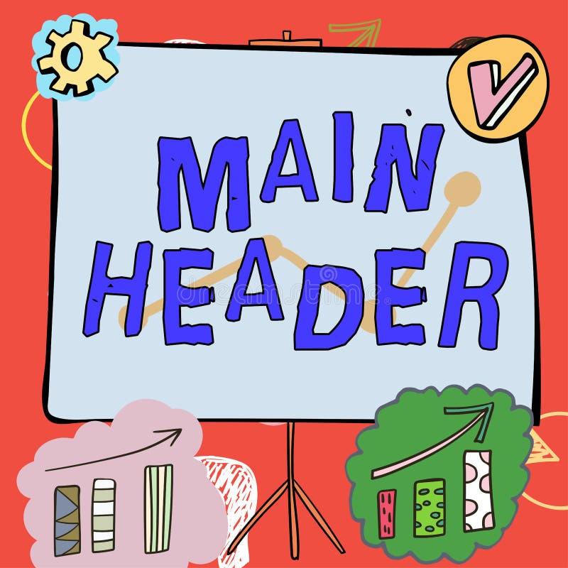 Conceptual Caption Main Header. Business Idea Used To Display the ...