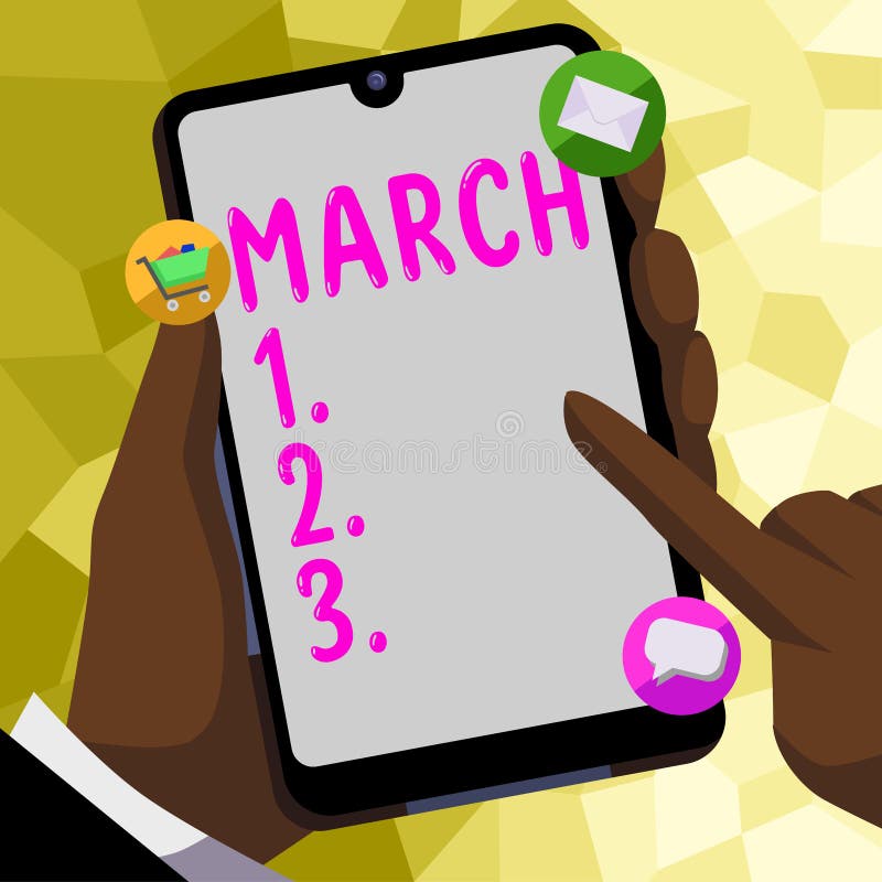 Hand Writing Sign March. Business Idea Third Month Year Where Spring ... Hand Writing Sign March. Business Idea Third Month Year Where Spring ...