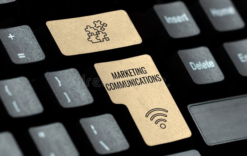 Conceptual Caption Marketing Communications. Internet Concept Linked ...