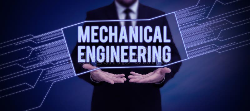 Text Sign Showing Mechanical Engineering. Word for Deals with Design ... Text Sign Showing Mechanical Engineering. Word for Deals with Design ...