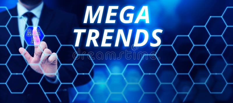 Conceptual Caption Mega Trends. Concept Meaning Powerful Phenomena ...