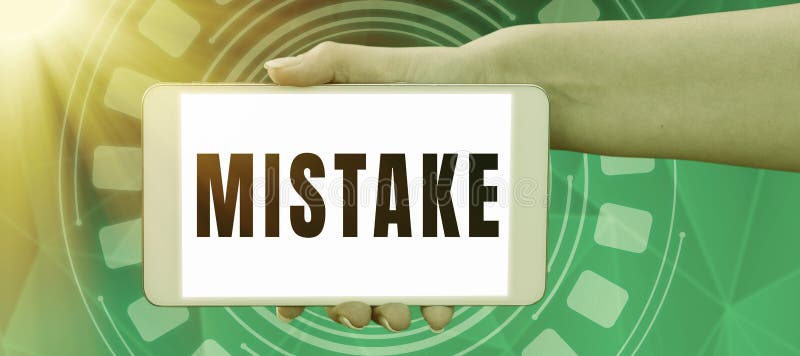 Inspiration Showing Sign Mistake. Conceptual Photo Misconception about ...