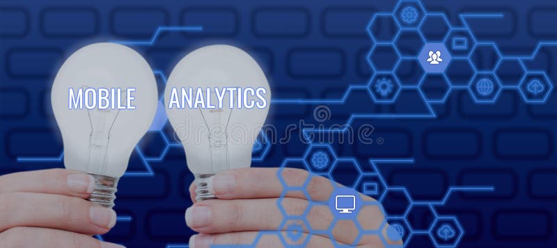 Text Showing Inspiration Mobile Analytics. Business Idea Mobile Tool ...