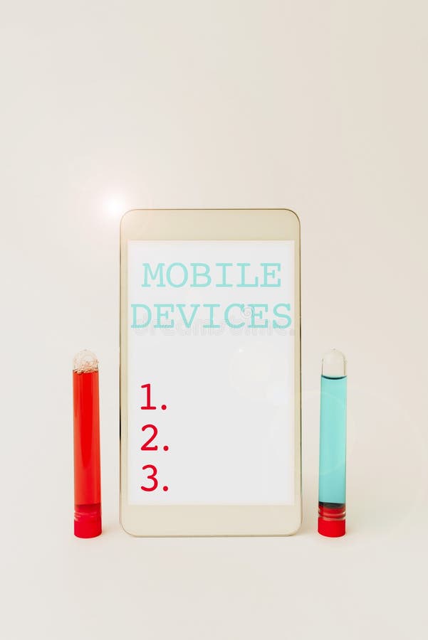 Inspiration Showing Sign Mobile Devices. Business Idea a Portable ...