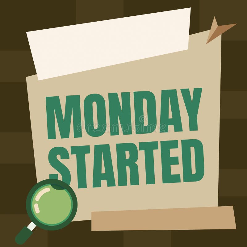 Conceptual Caption Monday Started. Conceptual Photo Getting Ready for ...