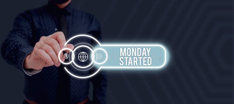 Conceptual Caption Monday Startedgetting Ready for New Week Rest is ...