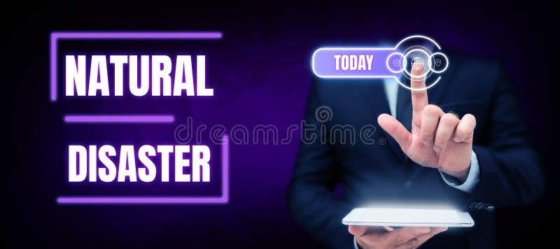 Conceptual Display Natural Disaster. Business Overview Occurring in the ...
