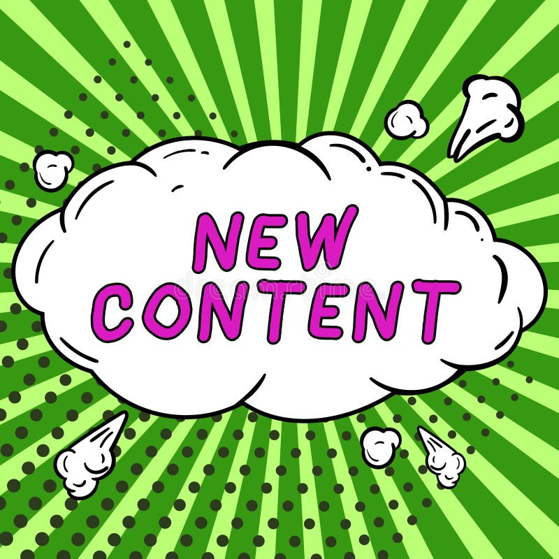 Conceptual Caption New Content. Business Idea Fresh Valuable and ...