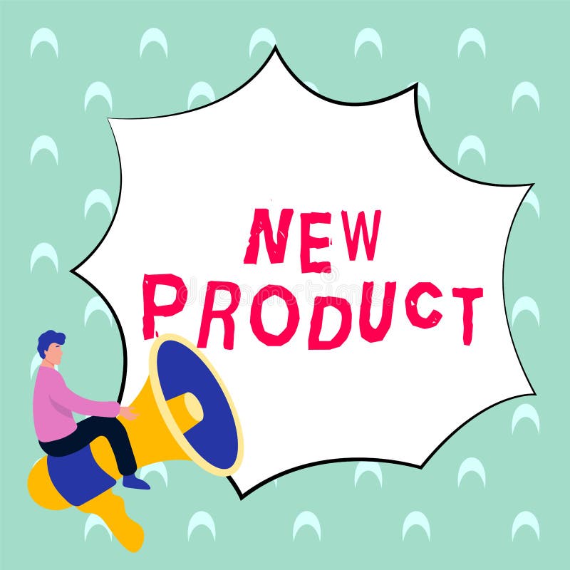 Conceptual Caption New Product. Business Showcase Goods and Services ...