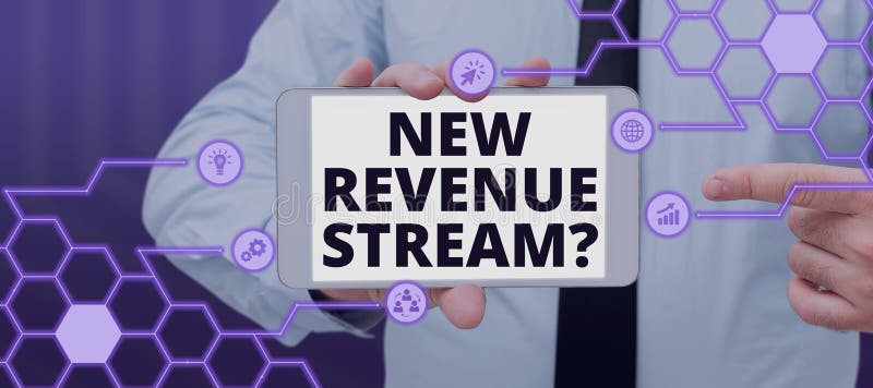 Conceptual Caption New Revenue Stream Question. Word for Additional ...